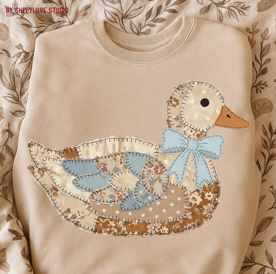 Quilted Patchwork Vintage Goose Png Design | Grandma Core Digital ...
