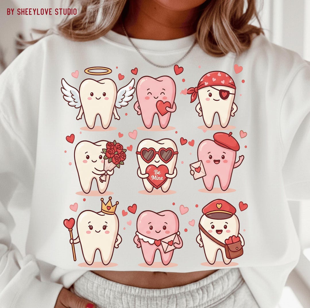 Valentine Tooth Png, Cute Tooth Clipart, Kawaii Teeth Png, Dental Png ...
