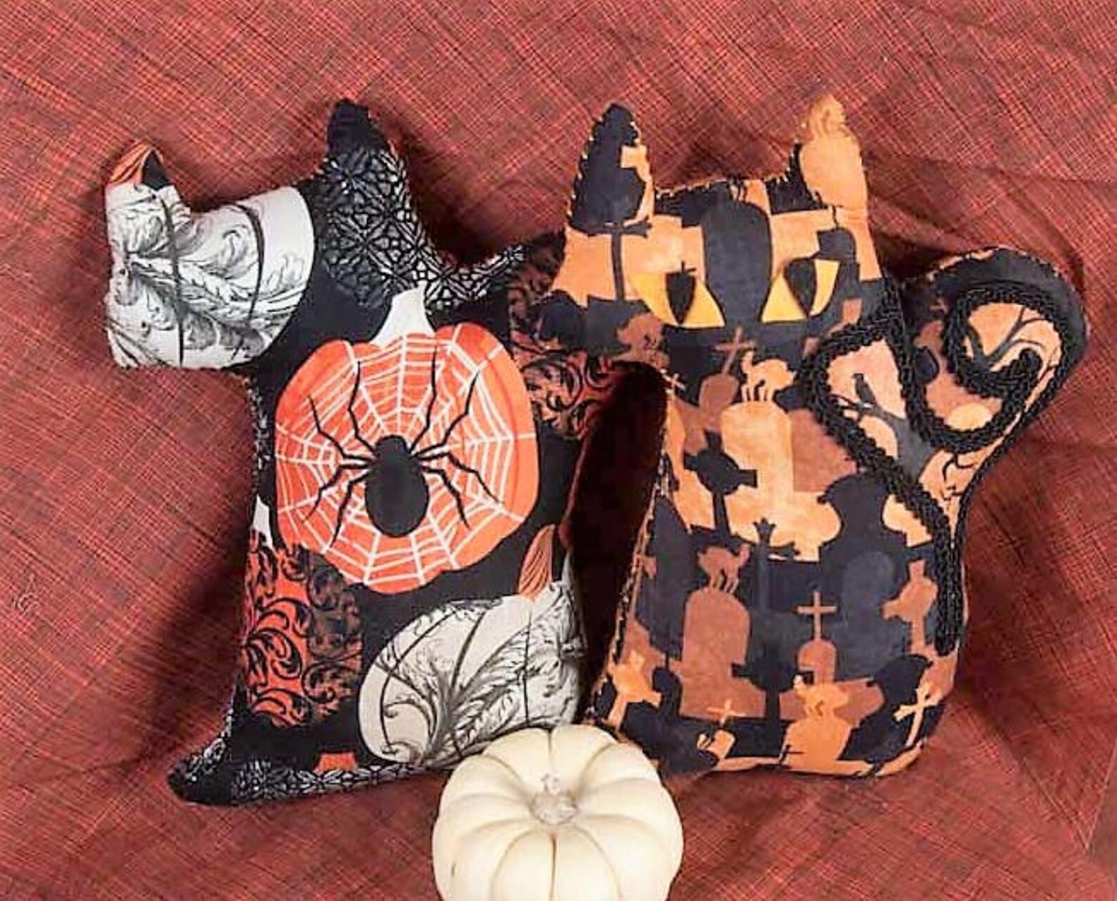 Fraidy Cat Halloween Plush in Wicked Pumpkins | Etsy