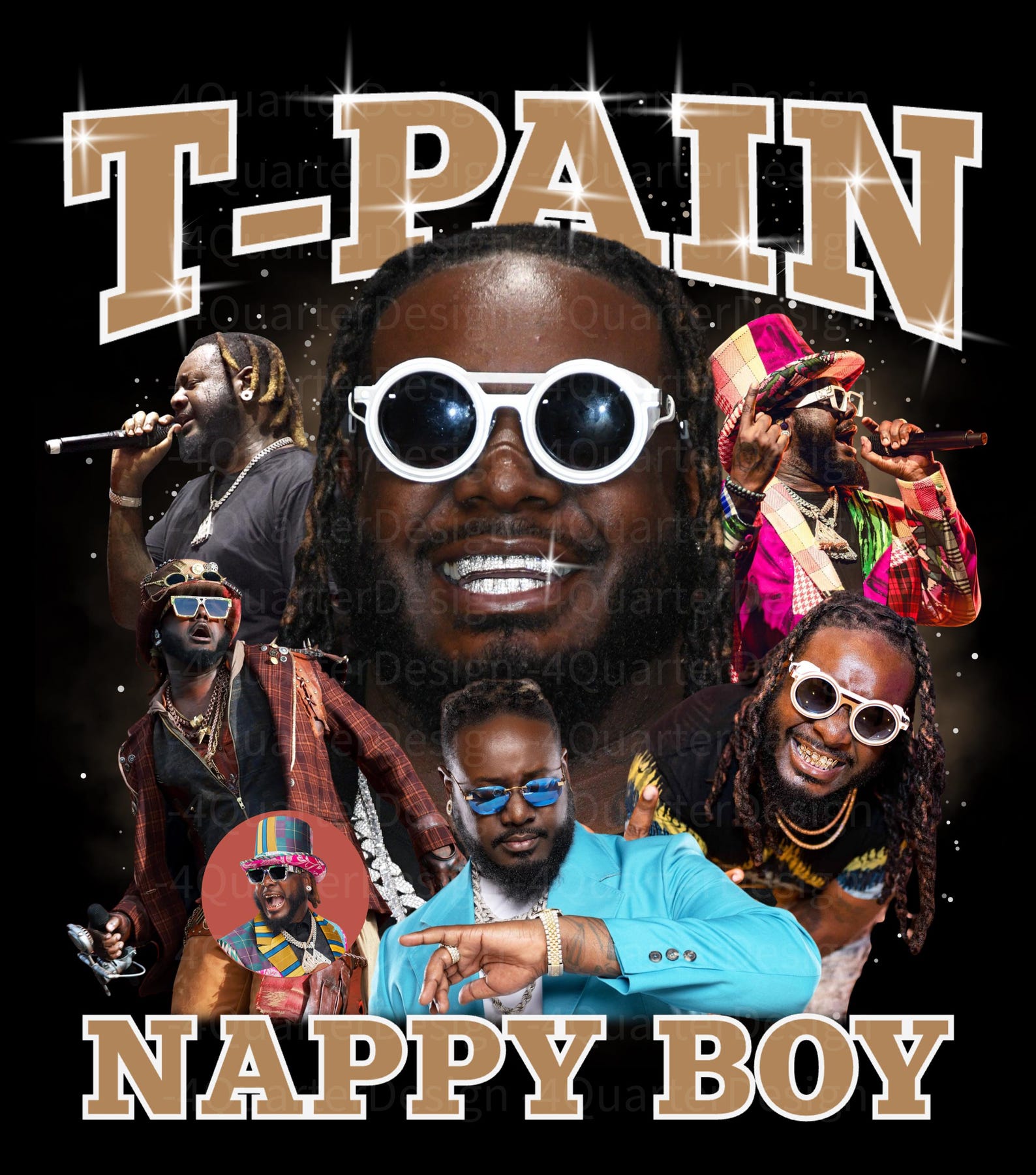 T Pain Png, T-pain Celebrating 20 Years Shirt Design, Bootleg Tee ...