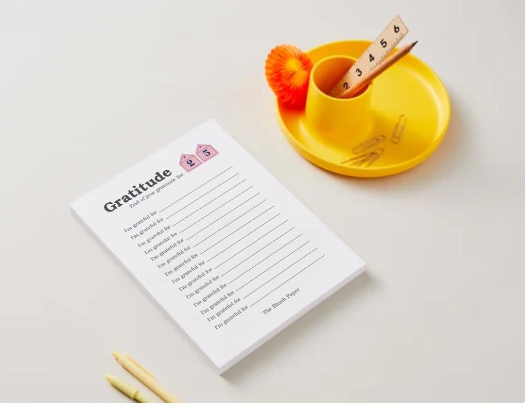 End of Year Gratitude 2025 Printable – A4 Reflection Worksheet - Etsy