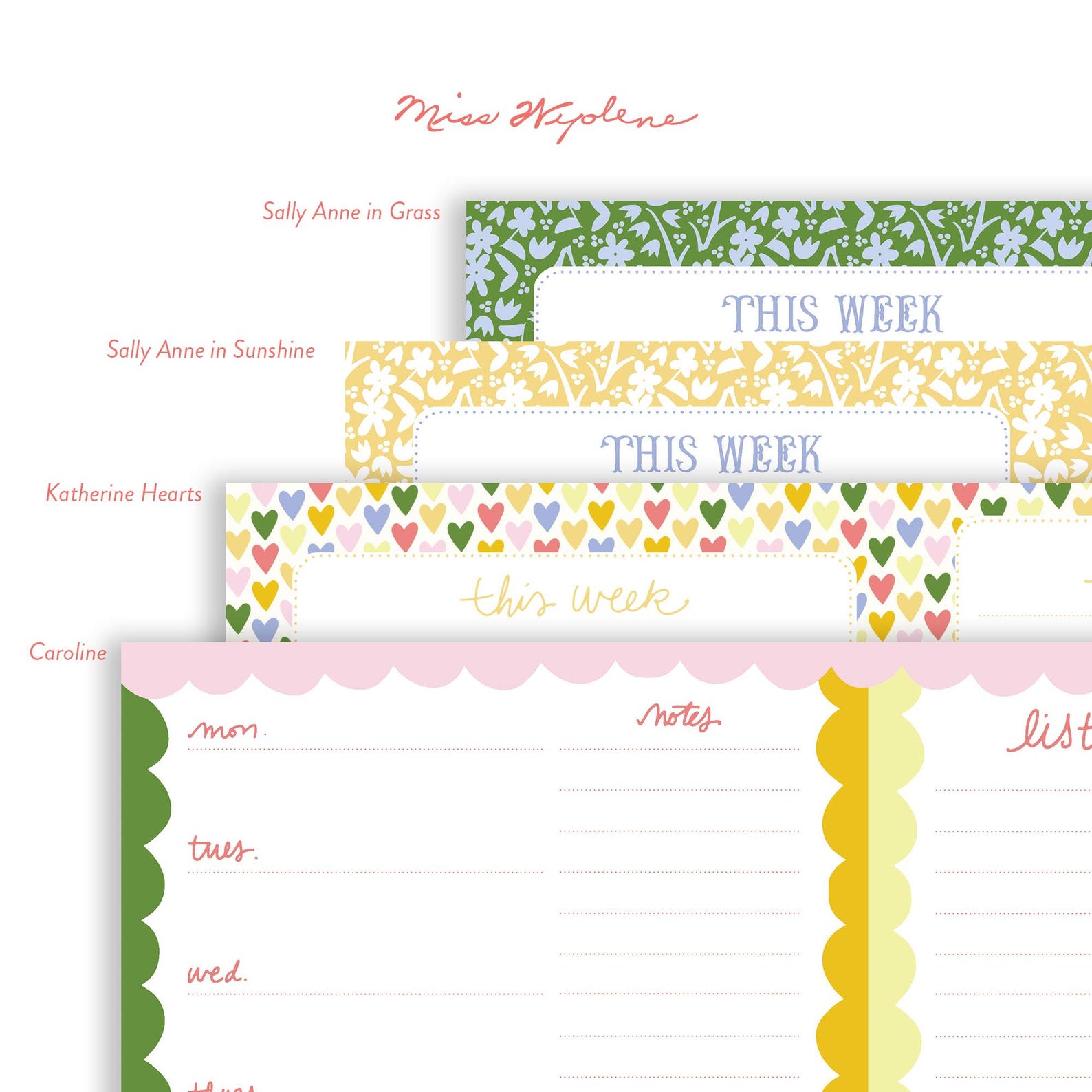 Katherine Heart Weekly Planner Notepad: 8.5x11 To-do List - Etsy