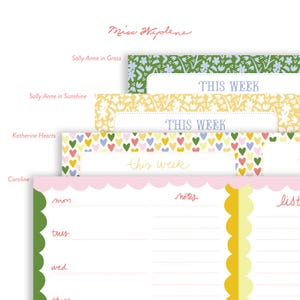 Katherine Heart Weekly Planner Notepad: 8.5x11 To-do List - Etsy