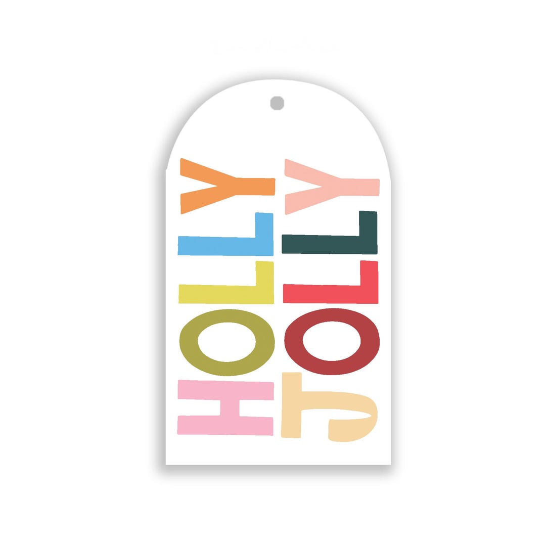 Holly Jolly Christmas Gift Tags, Set of 10 - Etsy