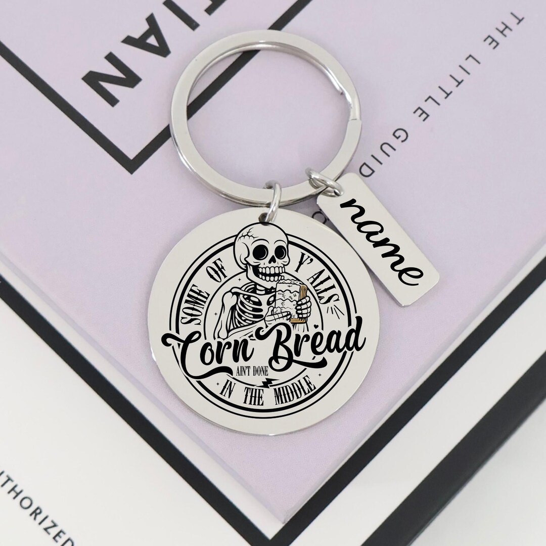 Personalized True Crime Keychain – Funny Skeleton Gift – Engraved ...
