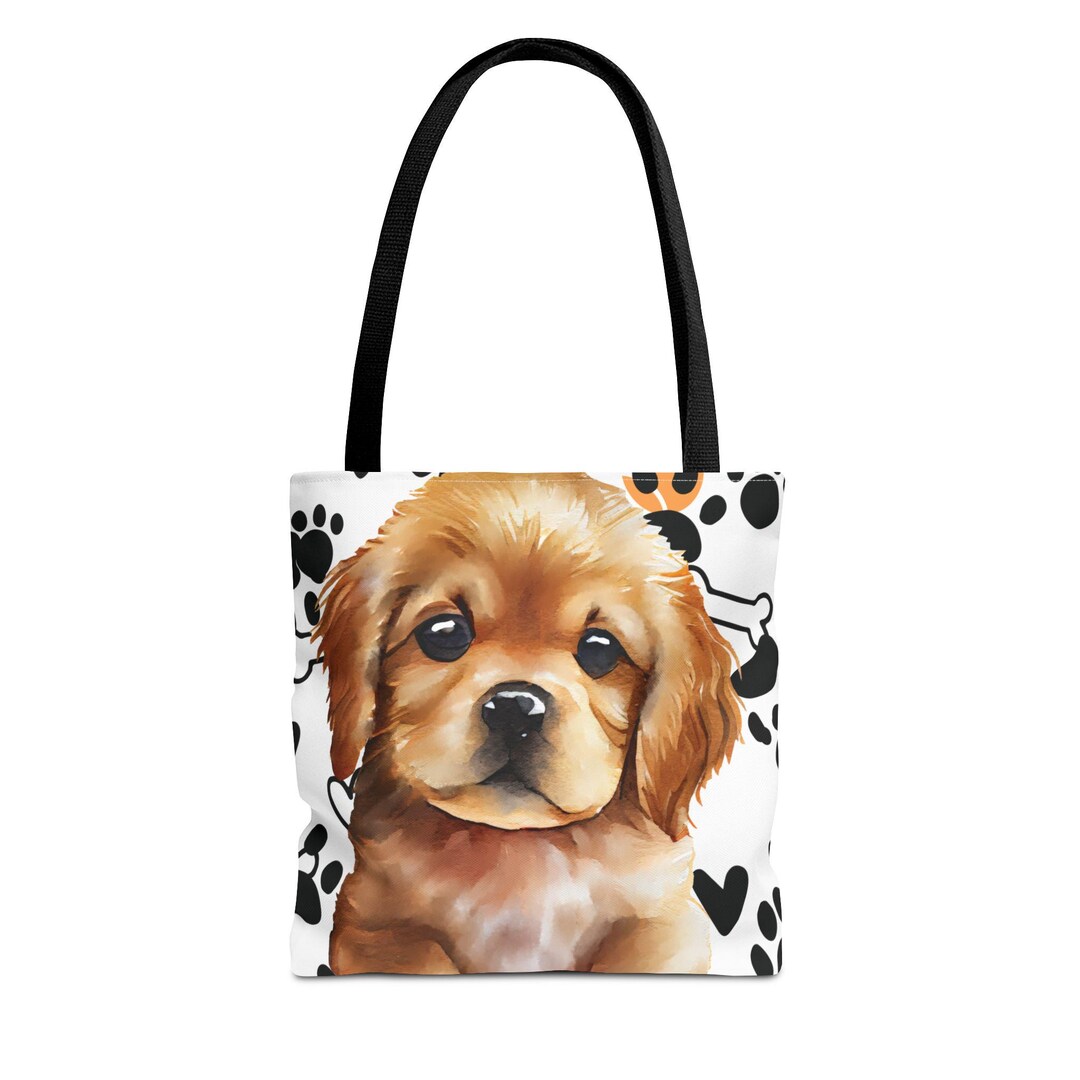 Dog Paw Print Tote Bag - Cute and Practical Pet Accessory, Puppy Lover ...