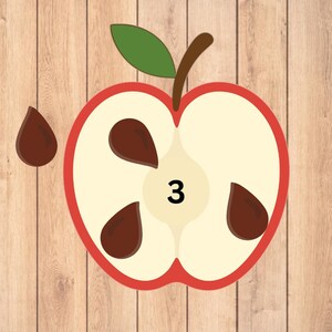 Apple Seeds Counting Game: Montessori Numbers Learning (printable PDF ...