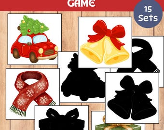 Gingerbread Matching Game, Christmas Toddler Activity (PDF) - Etsy