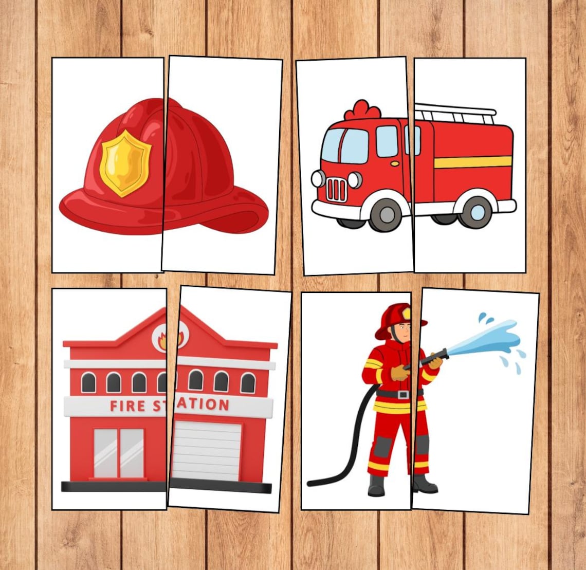 Firefighter Matching Game – Printable Learning Activity for Kids (PDF ...