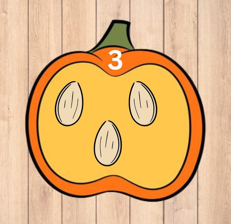 Pumpkin Seeds Counting Game: Montessori Numbers Learning (PDF & JPG) - Etsy