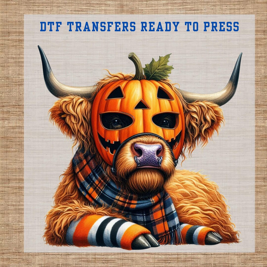 Halloween Cow Transfer: Spooky Pumpkin Witch and Mummy (DTF Heat Press ...