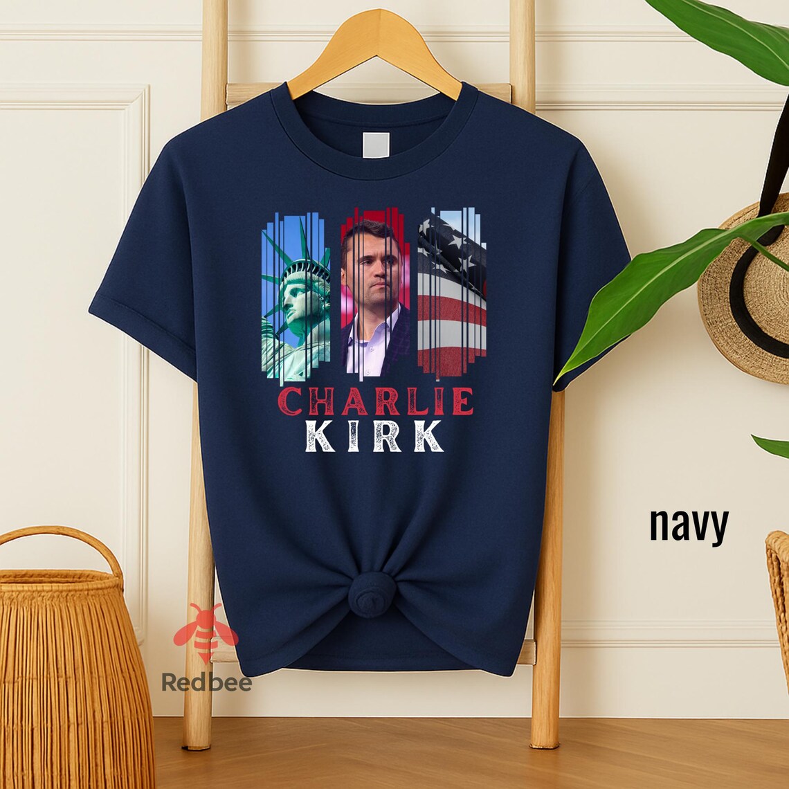 Trade | Charlie Kirk Statue of Liberty & American Flag Shirt | 33-2025 - Q92 WDJQ
