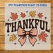 Thankful Fall Bow DTF Transfer: Autumn Leaves Heat Transfer - Etsy