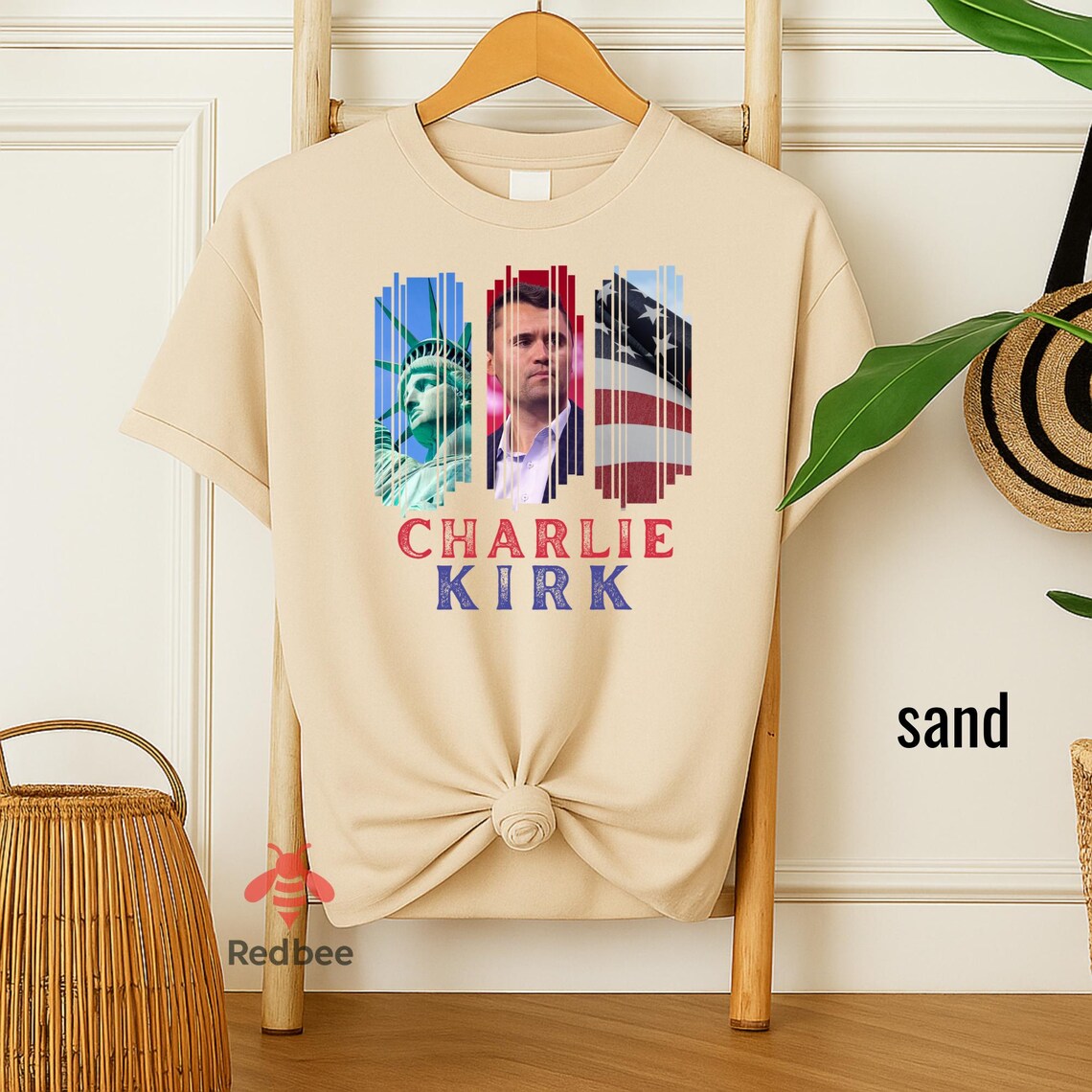 Trade | Charlie Kirk Statue of Liberty & American Flag Shirt | 33-2025 - Q92 WDJQ
