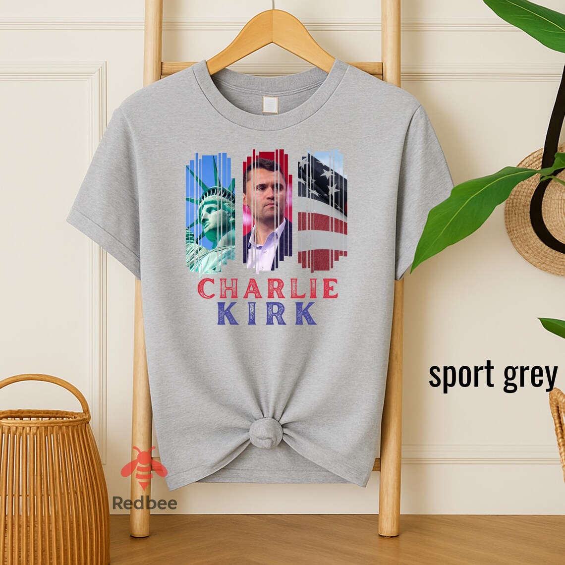 Trade | Charlie Kirk Statue of Liberty & American Flag Shirt | 33-2025 - Q92 WDJQ
