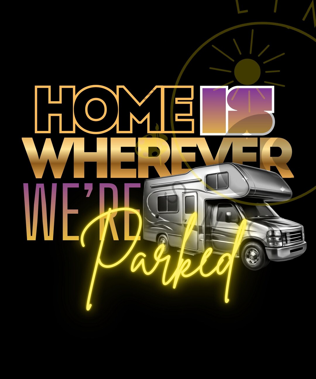 RV Life Graphic Design | for Dark Surfaces | Camper Van, Travel Trailer ...