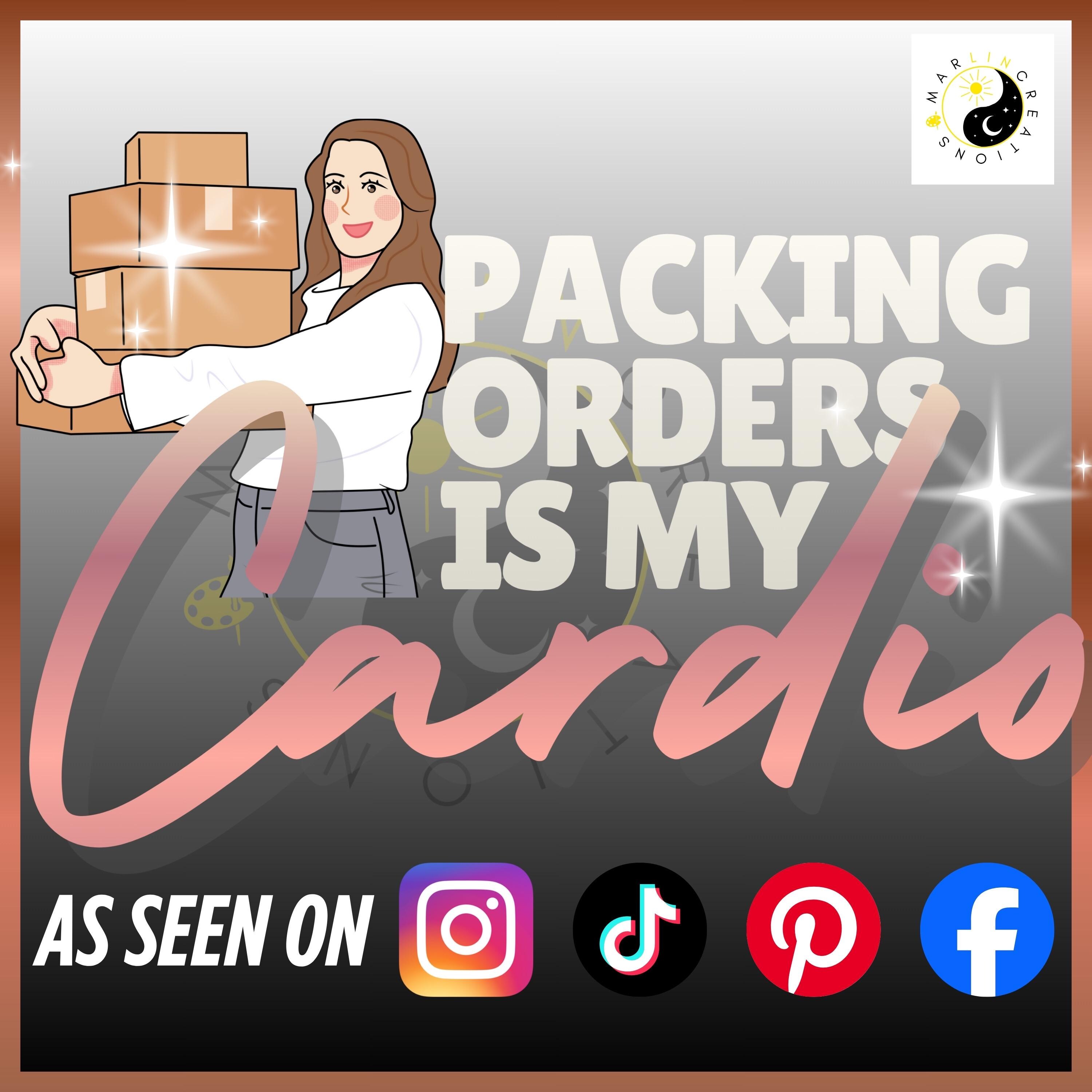 Packing Orders is My Cardio PNG| Small Business Owner Humor Digital ...