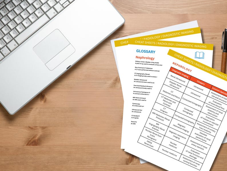 Radiology Diagnostic Imaging Cheat Sheets-nursing Study Guide: CT, MRI ...