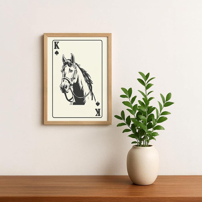 Shuffle Club Co. Wild Horse Kings 8x10 Western Poster (king of Spades (unframed)) - Etsy