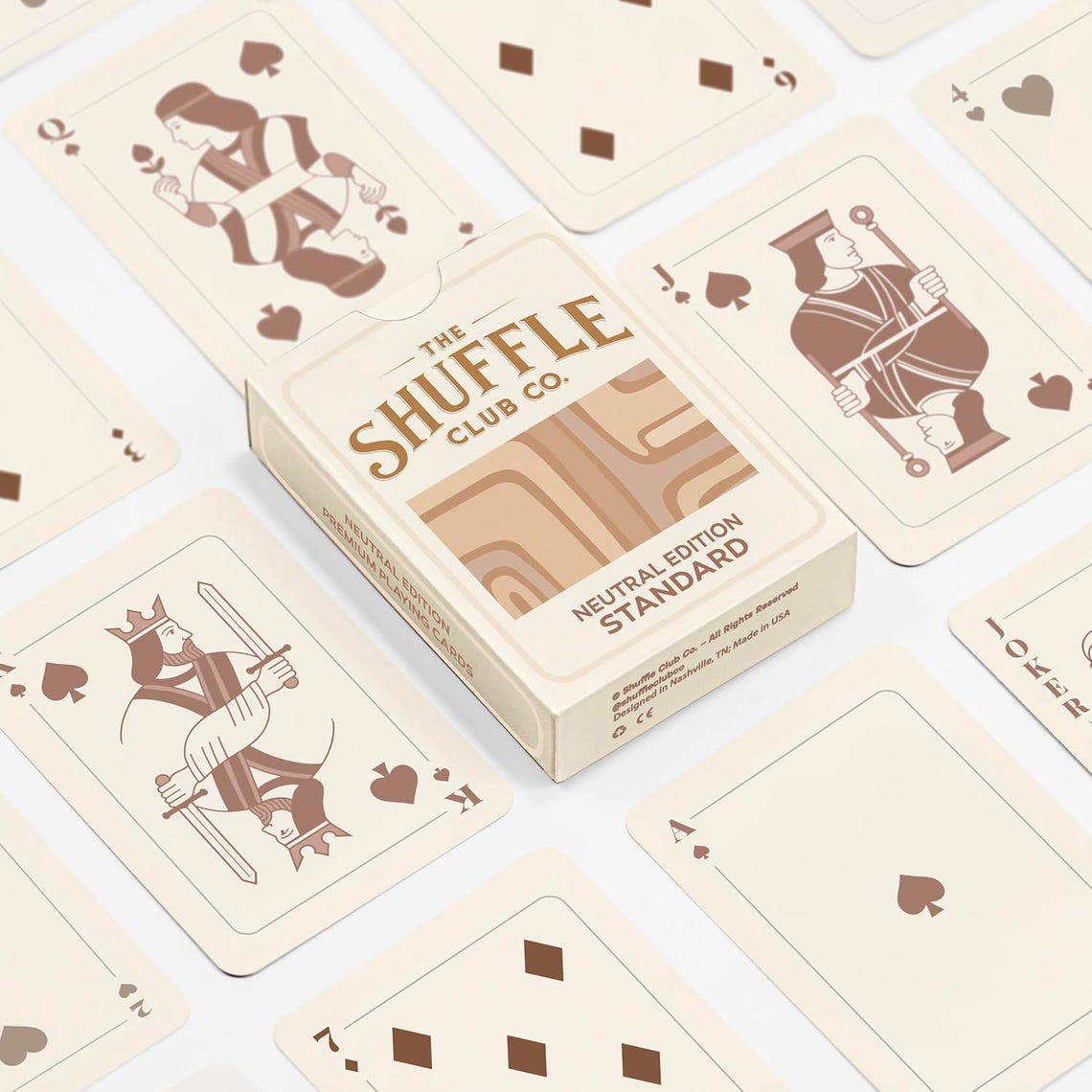 Neutral Tone Playing Cards: Modern Minimalist Design, 54 Card Deck - Etsy