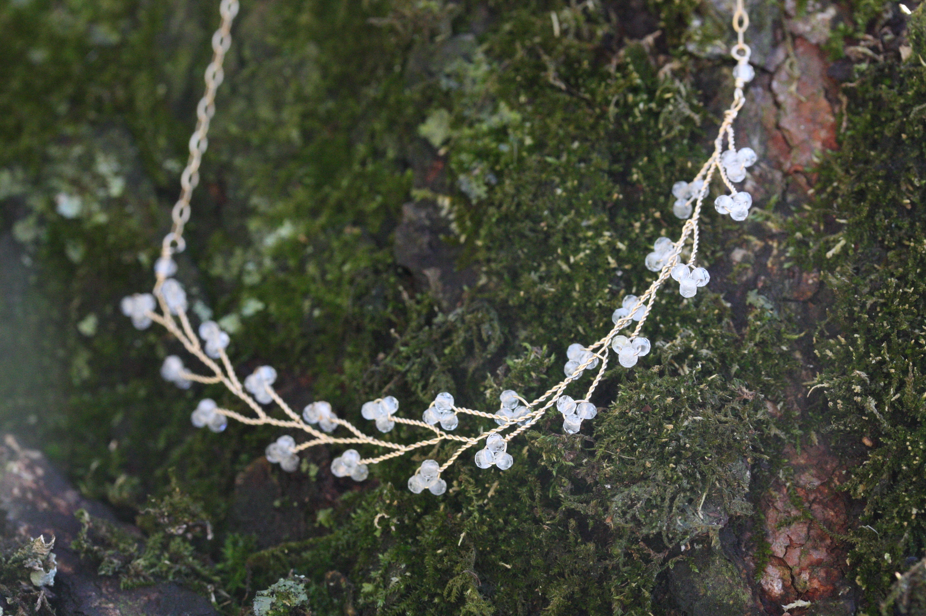 Delicate Crystal Hand- Wired Necklace - Etsy