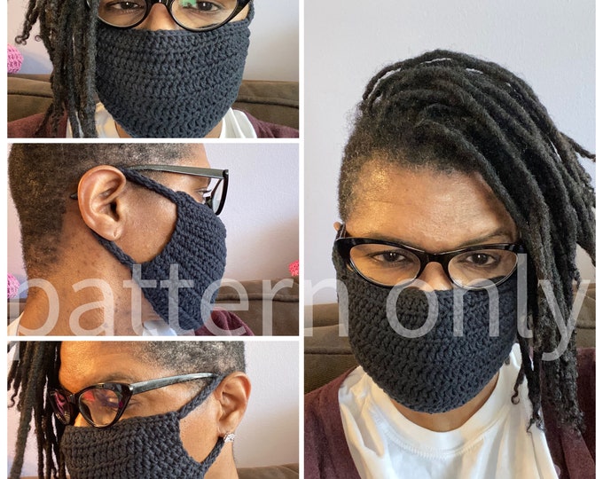 Crochet Face Mask - Pattern Only | Crochet Face Cover | Make Your Own ...