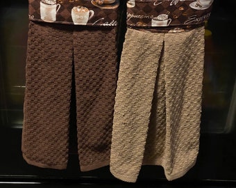 Hanging Kitchen Towel Coffee Theme Decor Kitchen Dish Towel Hostess ...