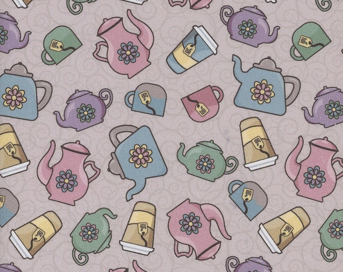 Tea Kettle Quilting Cotton Fabric for Sale, 44 Inches Wide, Colorful ...
