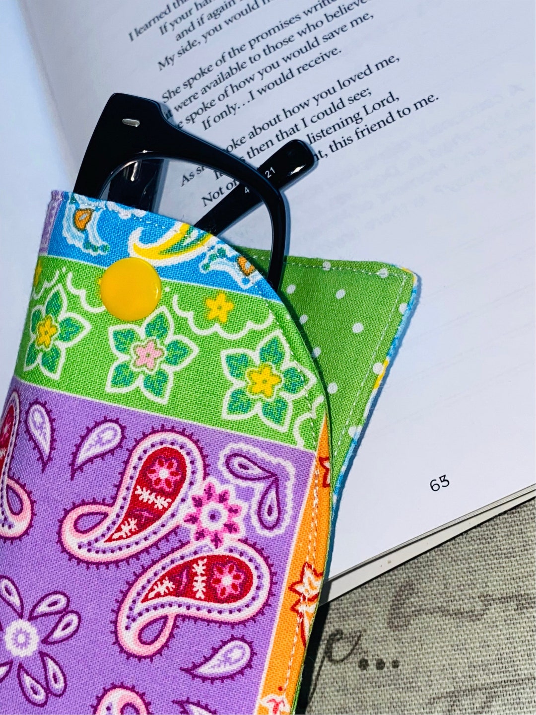 Padded Eyeglass Case, Soft Pouch for Eye Glasses, Sunglass Pouch, Case ...