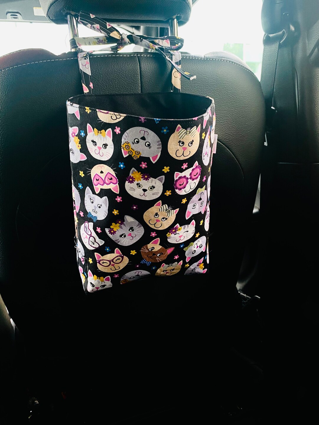 Cute Cat Car Trash Can, Pet Animal Lover, Funny Quirky Litter Bag ...