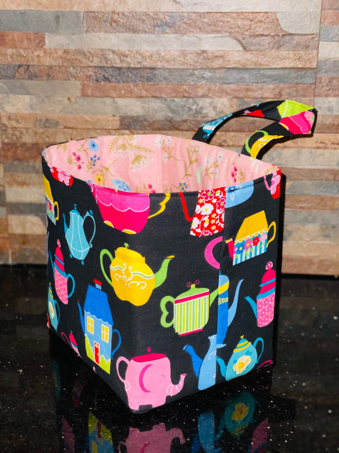 Cute Tea Basket Green Tea K Cup Storage Cloth Basket Storage Basket Tea ...