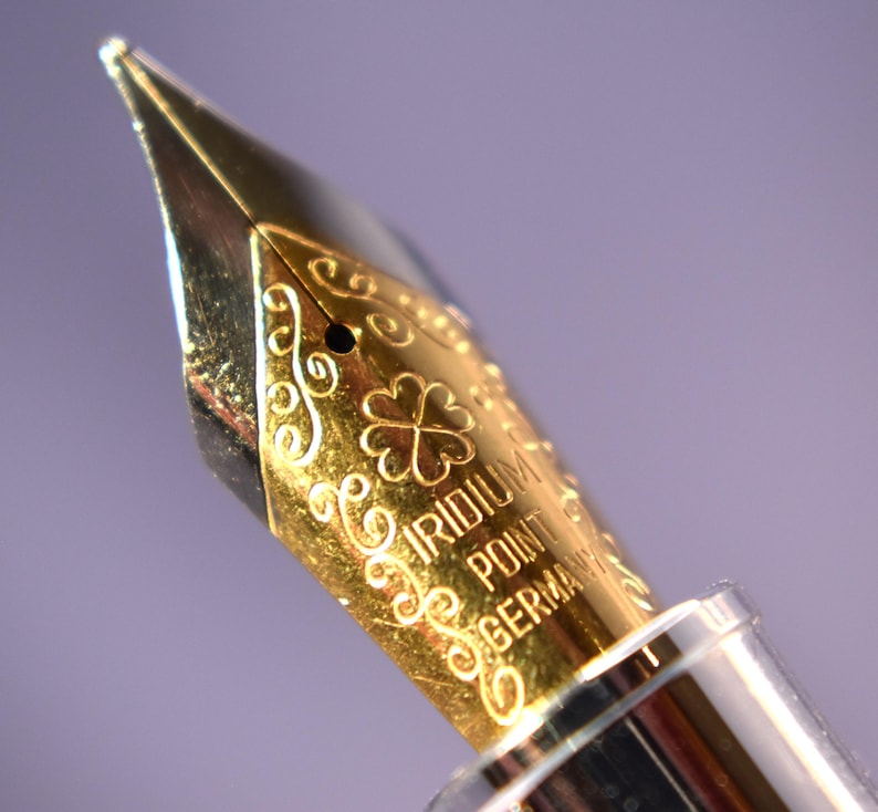 Handcrafted Fountain Pen: Sea Pearl Acrylic, Silver & Gold Accents - Etsy