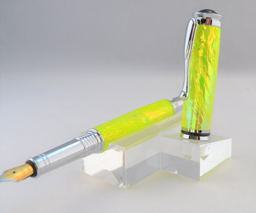 Unusual "firefly" Acrylic on a Beautiful Fountain Pen #5 M Nib - Etsy