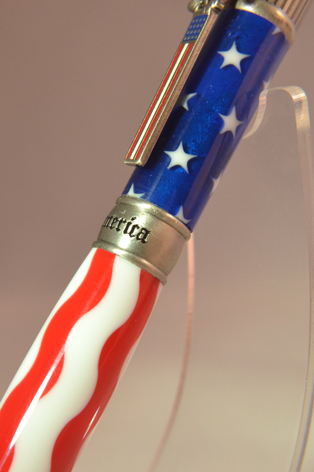 The Patriot Pen in Red, White and Blue With Antique Pewter Accents ...
