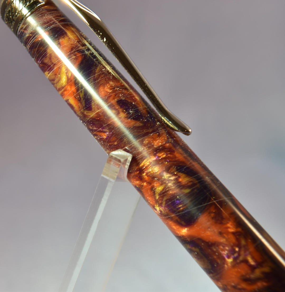 Best Click Pen Ever in "chromatic Springs" With Nickel Silver and Gun ...