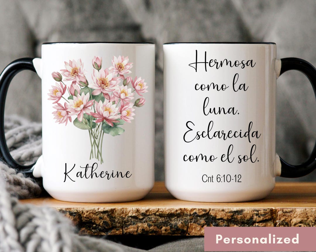 Faith Cup, Religious Coffee, Personalized Birth Flower Cup With Name ...