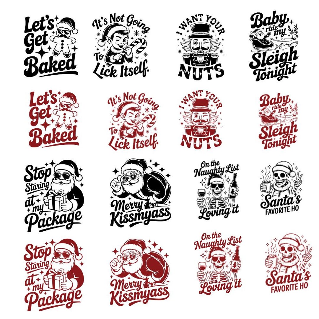 Snarky Christmas Quotes SVG | Funny Holiday Cut Files Bundle (svg and ...
