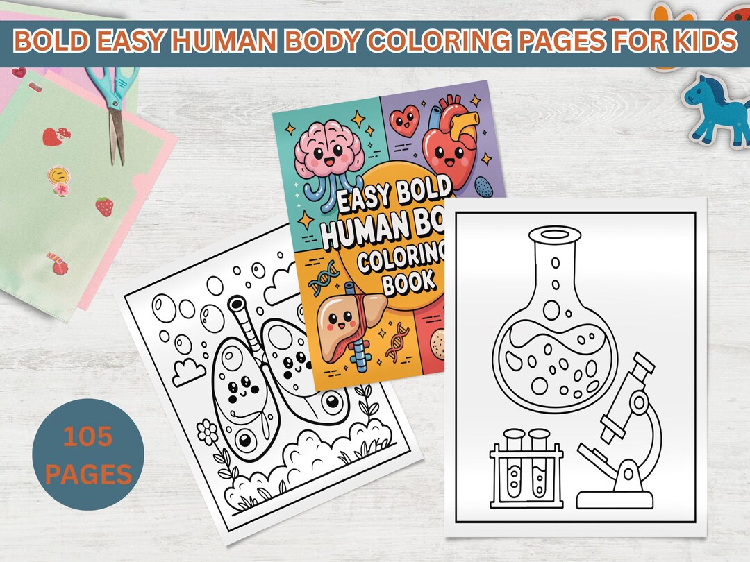 Bold Easy Human Body Coloring Pages for Kids - Anatomy Coloring ...