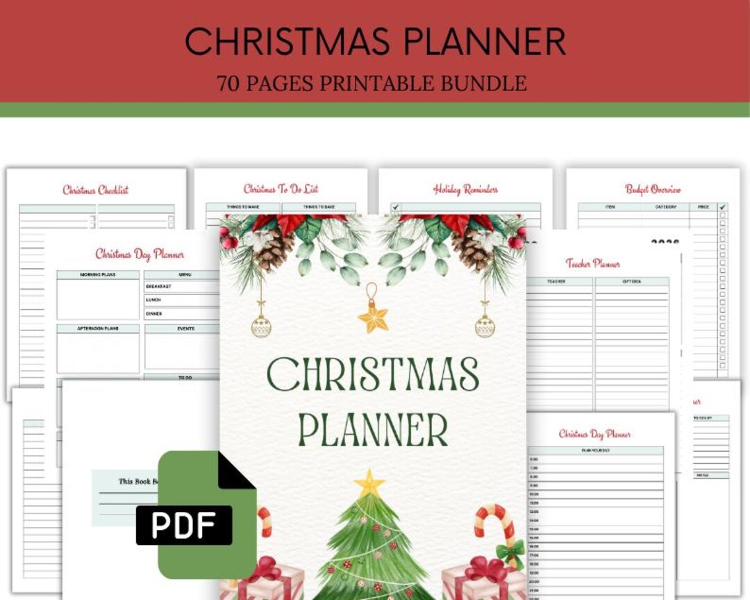 Christmas Planner - Christmas Binder - Savings Tracker - Christmas to ...