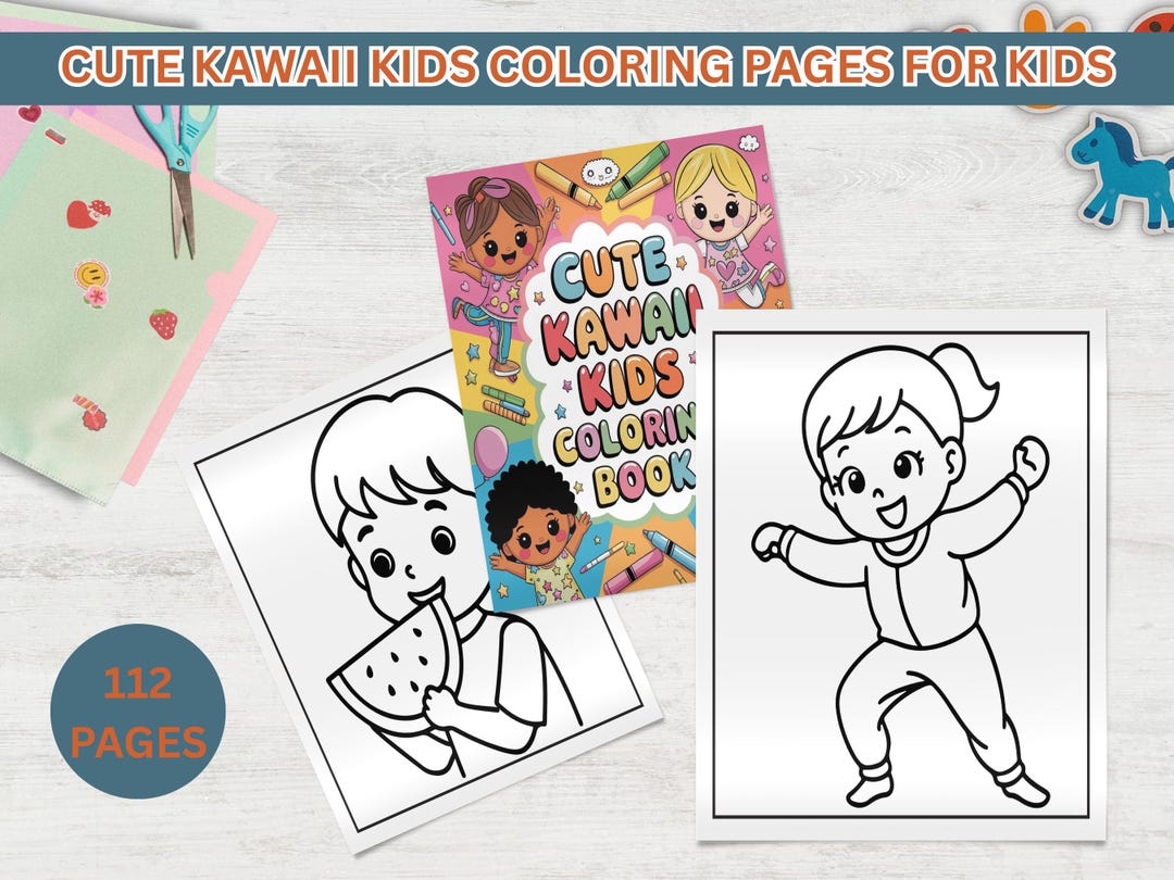 Cute Kawaii Kids Coloring Pages for Kids - Kids Coloring Sheets - Fun ...