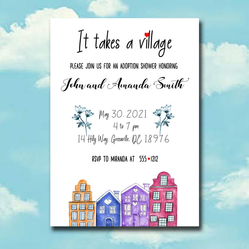 Adoption Shower Party Invitation PRINTABLE Adoption | Etsy