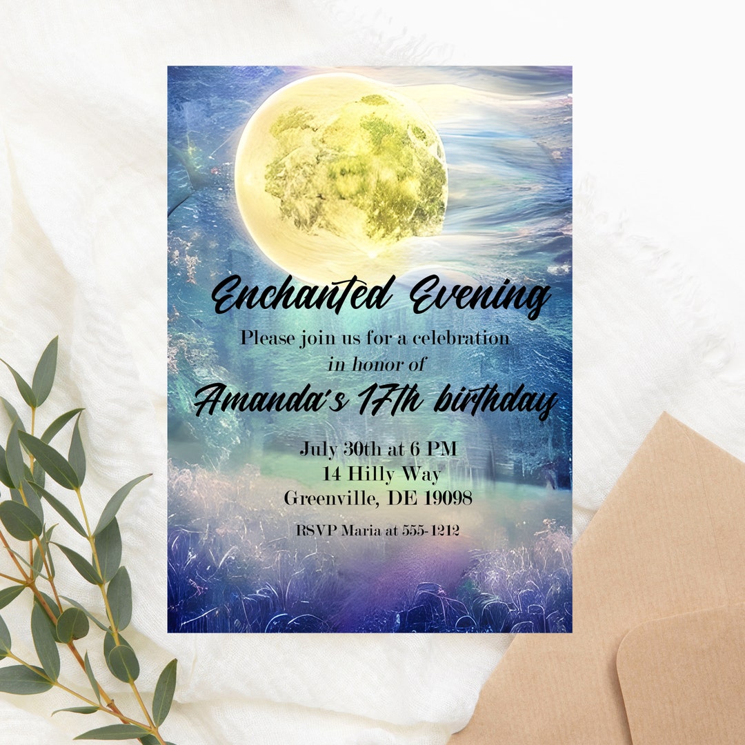 Enchanted Evening Invitation PRINTABLE - Magical Evening Invitation ...