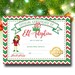 Girl Elf Adoption Certificate INSTANT DOWNLOAD Adopt an Elf Christmas ...