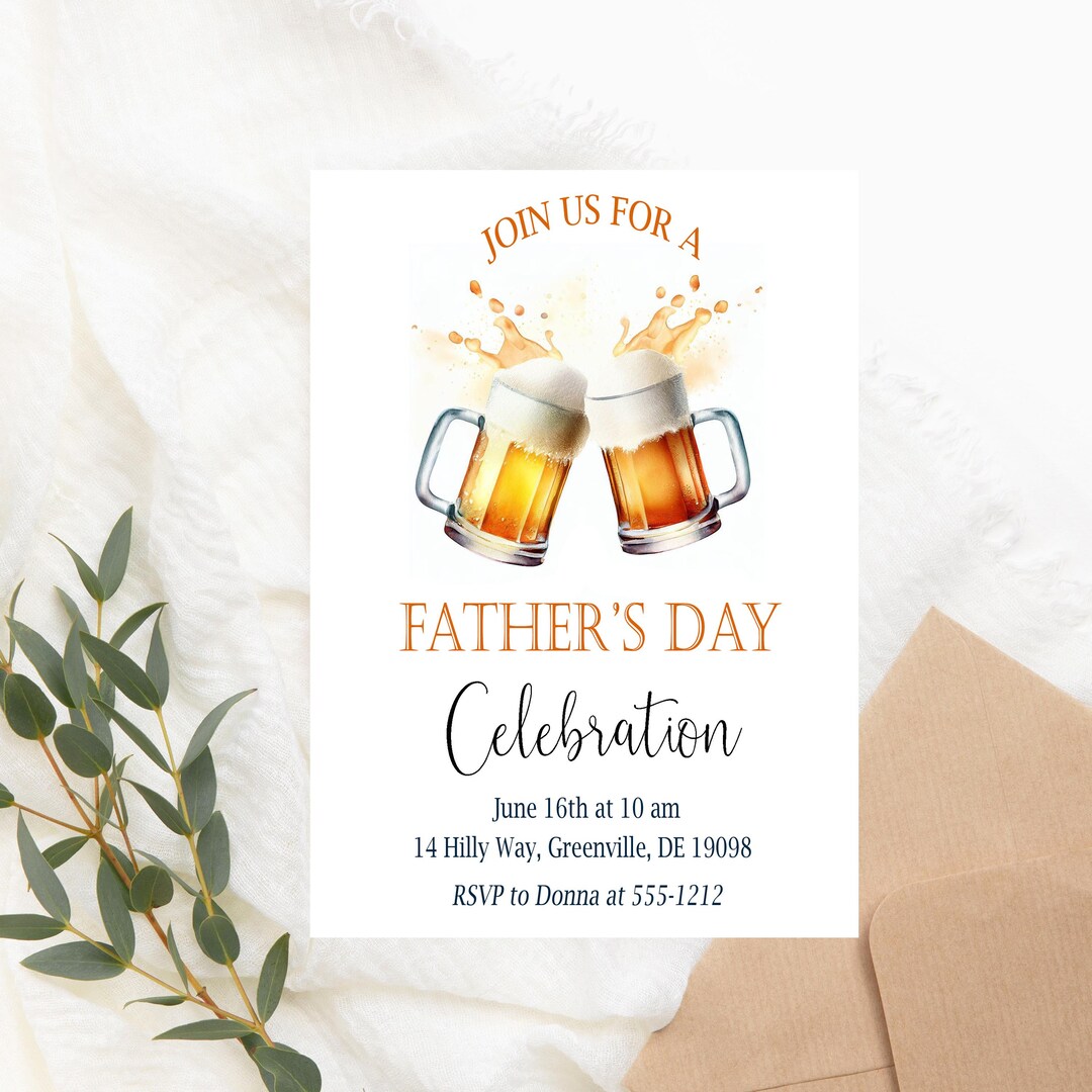 Father's Day Invitation PRINTABLE - Father's Day Celebration Invite - Etsy