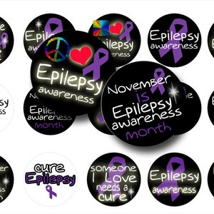 Epilepsy Awareness 1 Inch Circles Digital Collage Sheet - Epilepsy ...
