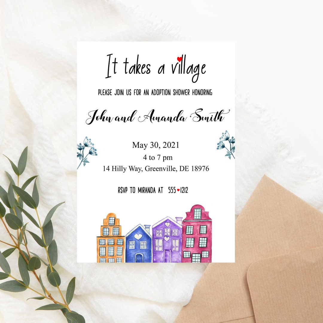 Adoption Shower Party Invitation - PRINTABLE Adoption Invitation - It ...