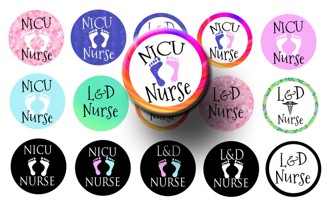 NICU Nurse 1 Inch Circle Bottle Cap Images - Nursing Bottlecap 1 Inch ...
