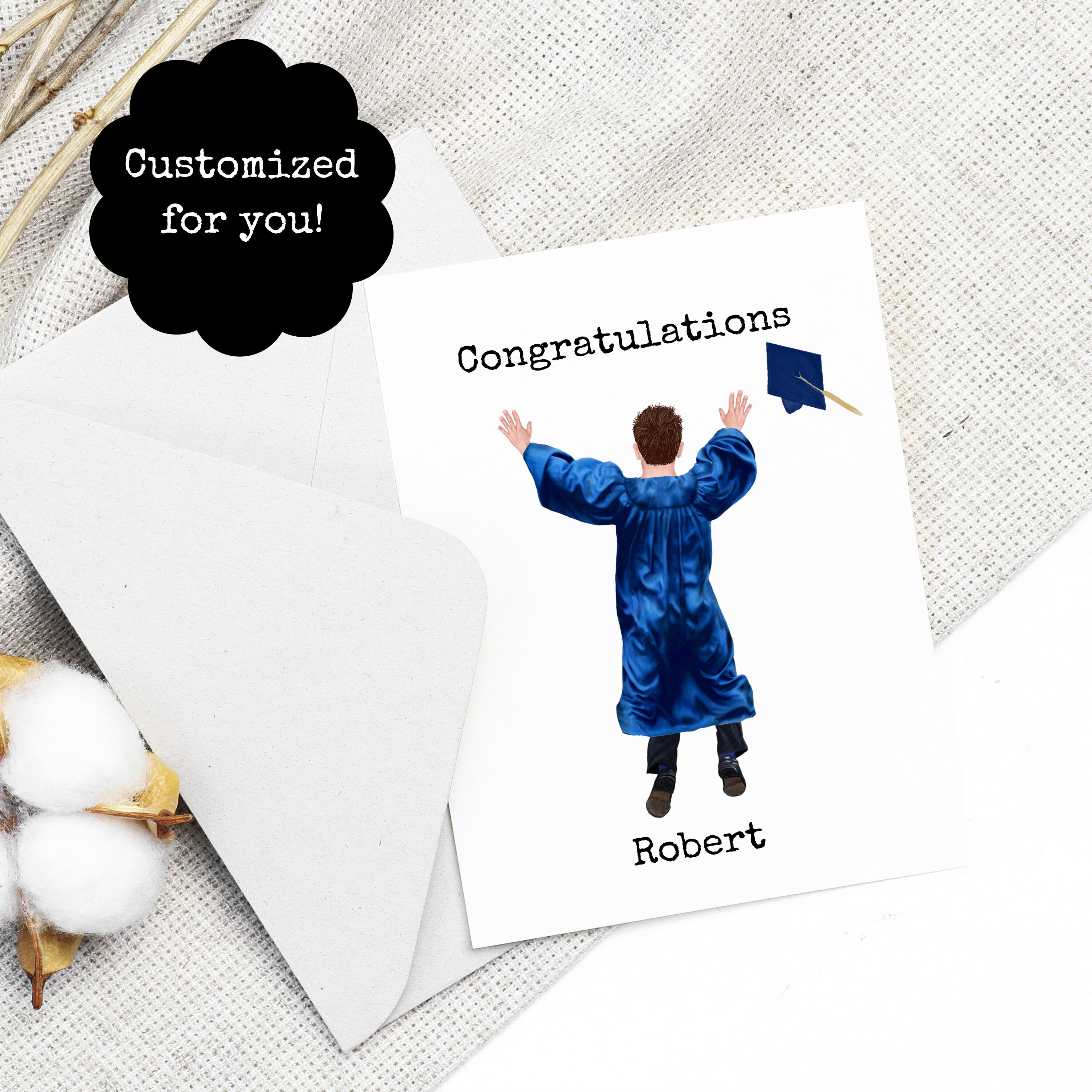 Drawing & Illustration Custom graduation illustration card Art ...