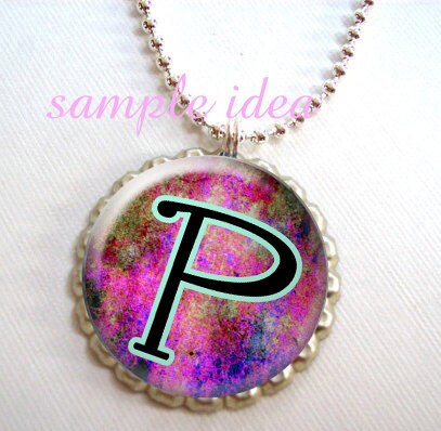 Watercolor Alphabet Bottle Cap Images Monogram 1 Inch | Etsy