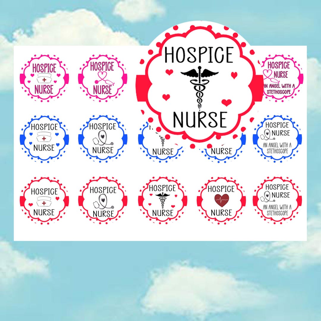 Hospice Nurse Bottle Cap Images - Hospice Nursing 1 Inch Circles for ...